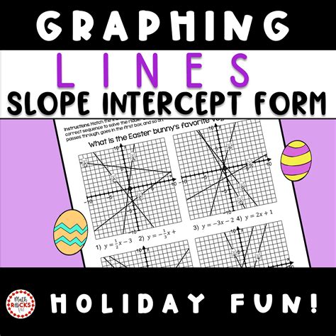Linear Relations Graphing Lines Easter Activity 8th Grade Math Algebra