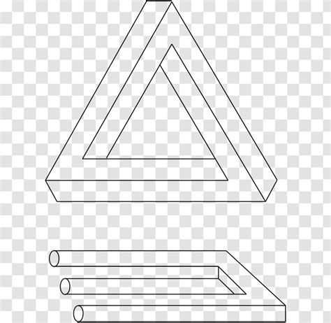 Penrose Triangle Impossible Object Trident Drawing Optical Illusion Structure Design