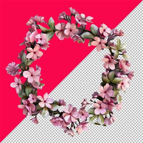 Wreath 3d изолированный рендеринг прозрачного фона Png Psd Премиум Ai сгенерированный Psd