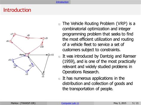 Lab11 Presentation Vehicule Routing Probleme Pptx