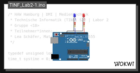 TINF Lab2 1 Ino Wokwi ESP32 STM32 Arduino Simulator