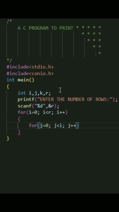 A C Program To Print Star Pattern C Coding Computer Computerscience Cse Programming