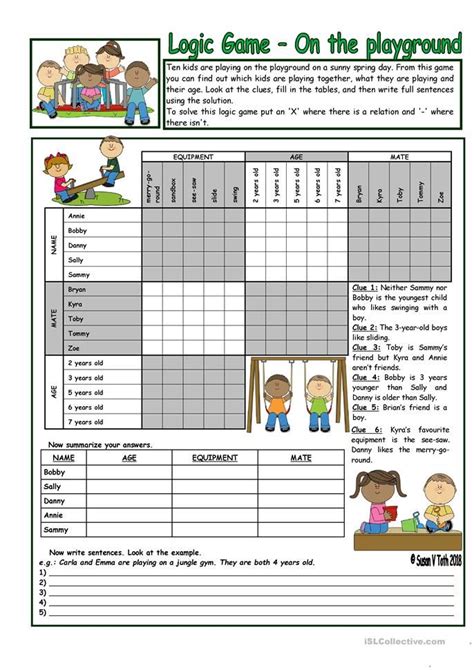 Logic Games 68th On The Playground With Key Artofit