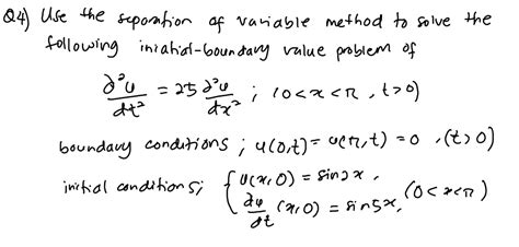 solved 25 d ve q4 use the separation of variable method