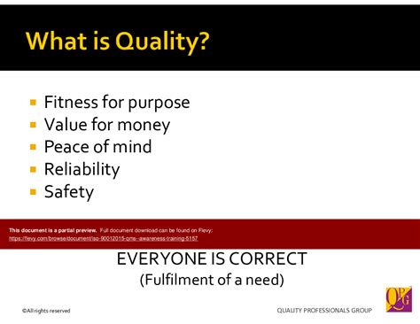 ISO QMS Awareness Training With Tutor Notes PPT Slide Deck