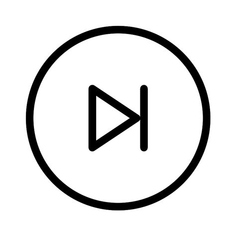 Skip Forward Circle Thin Vector SVG Icon SVG Repo