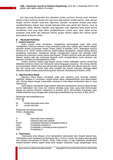 SOLUTION Penerapan Algoritma Naive Bayes Untuk Analisis Sen Studypool