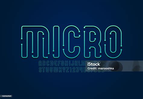 파란색 밝은 얇은 글꼴 응축 된 알파벳 산 세리프 A에서 Z로의 대문자 라틴어 문자 및 아랍 번호0에서 9까지 벡터 일러스트