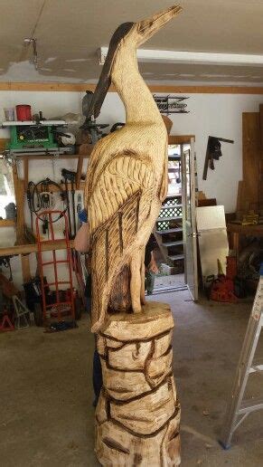 My First Heron Carving With A Chainsaw Carvell Saw Creations On