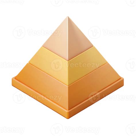 Pristine Romantic Art Deco Isometric Drawing Of A Pyramid Minimal Symmetrical Flat Color With