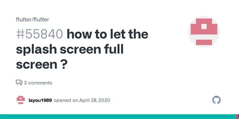 How To Let The Splash Screen Full Screen · Issue 55840 · Flutter