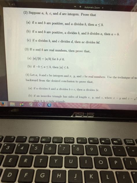 solved suppose a b c and d are integers prove that if a