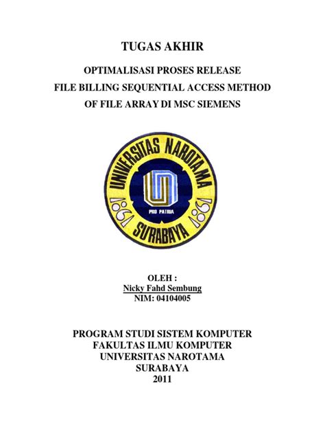 Optimalisasi Proses Release File Billing Sequential Access Method Of