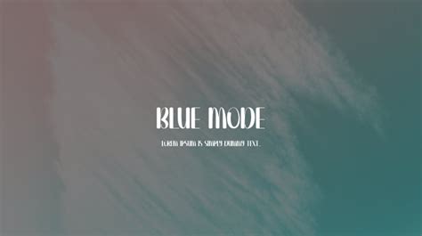 Blue Mode Font Download Free For Desktop And Webfont