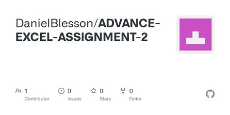 Github Danielblessonadvance Excel Assignment 2