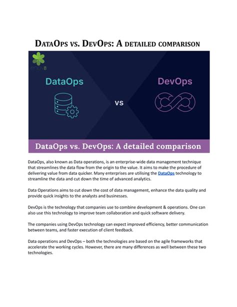 Dataops Vs Devops A Detailed Comparison Pdf