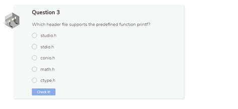 Solved Question It Is A Block Of Code That Performs A Chegg