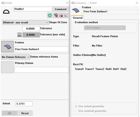Behavior Of Profile With No Datum Reference General ZEISS Qualityforum