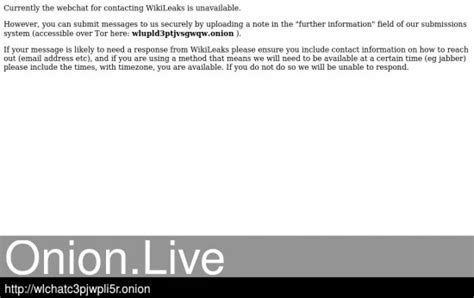 WikiLeaks Onion Live