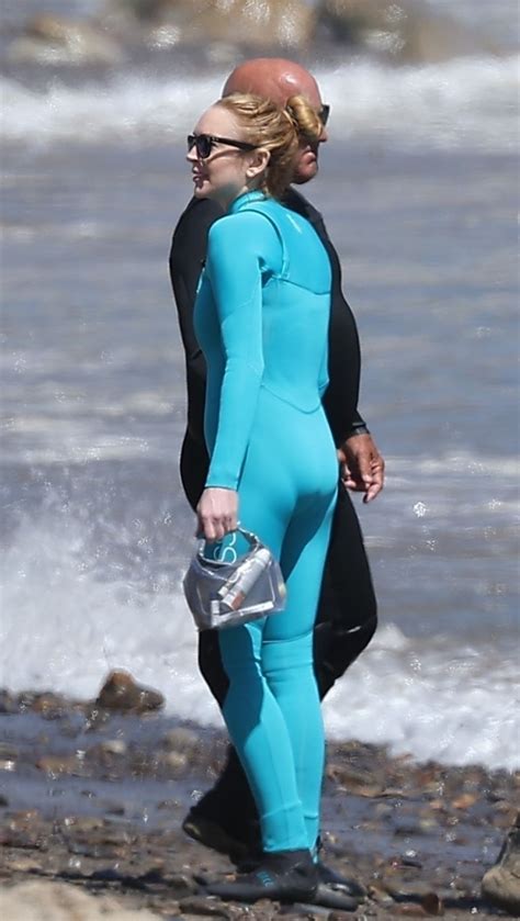 Lindsay Lohan At Malibu Beach Filming Freaky Friday Sequel In Los