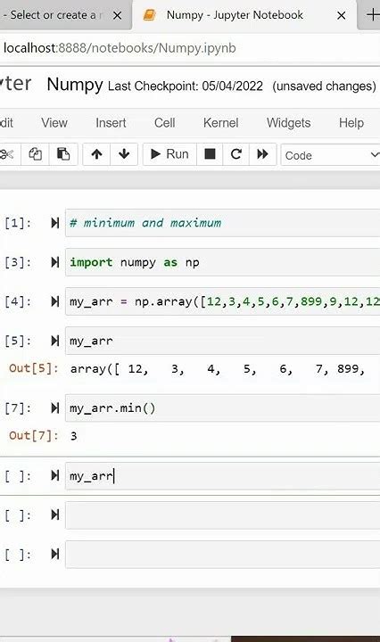Finding Out Minimum And Maximum Of Array In Numpy Youtube