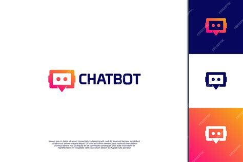 Premium Vector Chat Bot Logo Design Robot Communication Logo