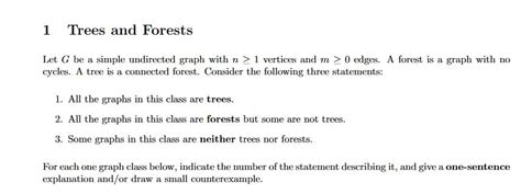 Solved Trees And Forests Let G Be A Simple Undirected Chegg