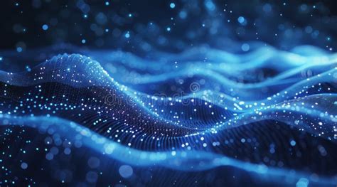 Abstract Blue Digital Wave Pattern Stock Image Image Of Particle Abstract 327156107