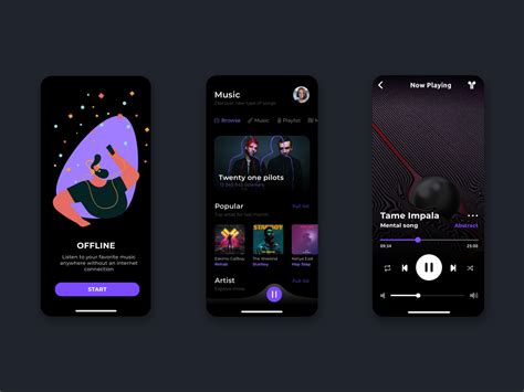 music app design music streaming app app ui design