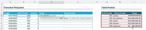 cara mengcopy dan mengunci referensi rumus vlookup di excel kursus