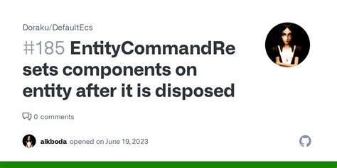 entitycommandrecorder sets components on entity after it is disposed