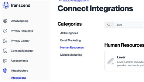 Enabling And Using The Transcend Integration Lever Help Center