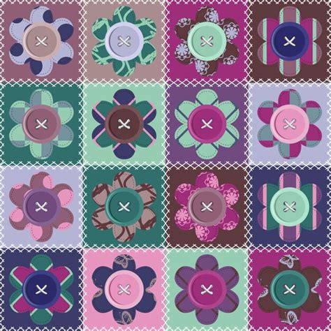 Premium Vector Patchwork Background With Different Patterns