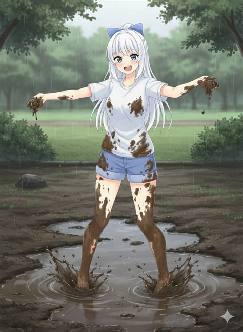 Shiro Playing In Mud Ai Genrated By Pfsv001 On Deviantart