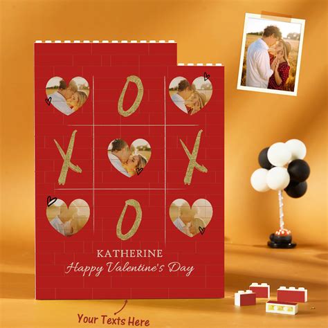 Custom Building Block Puzzle Vertical Building Photo Brick For Lover Happy Valentines Day Xoxo