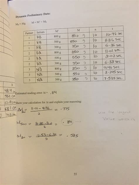 I Need Help With My Physics Lab Please On STATIC DATA Chegg