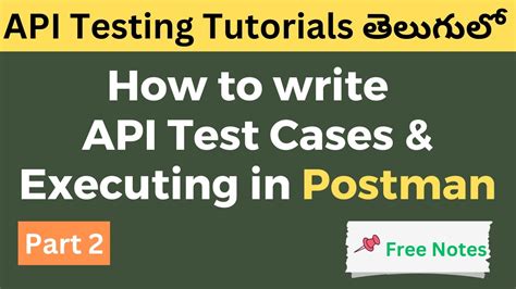 Api Manual Testing In Telugu Writing And Executing Test Cases In