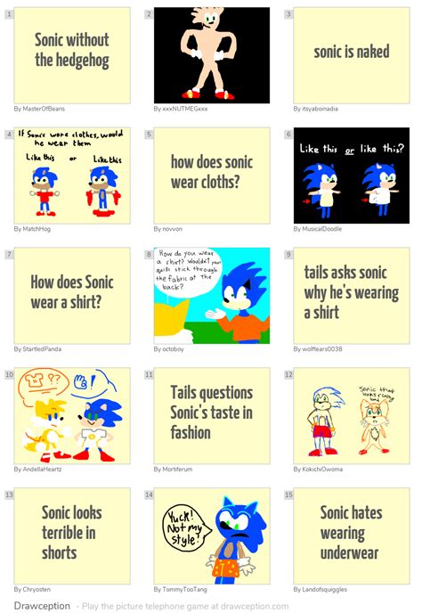 Sonic Without The Hedgehog Drawception