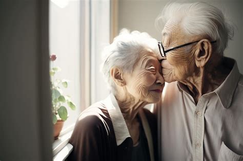 Retrato generativo de ai de un hombre mayor romántico y lindo con su