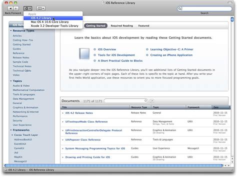 Viewing Developer Documentation Learning The Ios 4 Sdk For Javascript