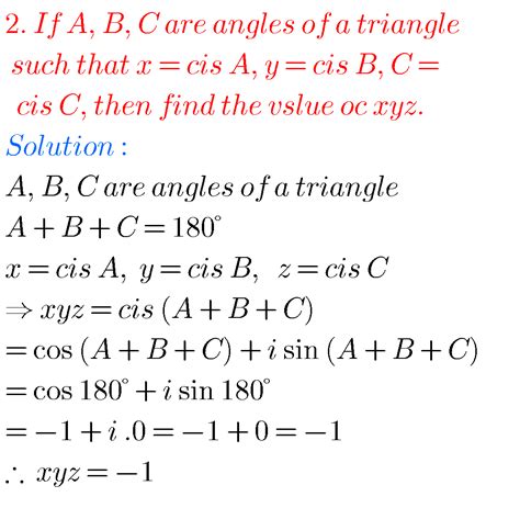 Intermediate Maths Solutions For De Moivres Theorem Maths Glow