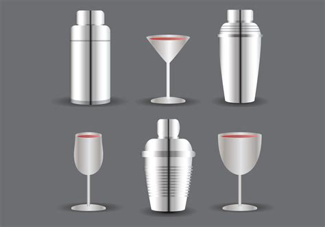 Cocktail Shaker And Glass Vector 97689 Vector Art At Vecteezy