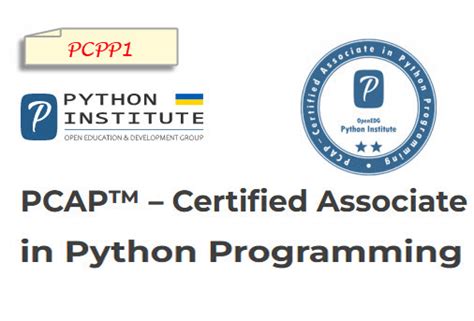 Pcpp1™ Professionnel Certifié En Programmation Python Niveau 1