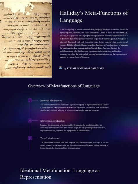 introduction to hallidays functions of language pdf narrative