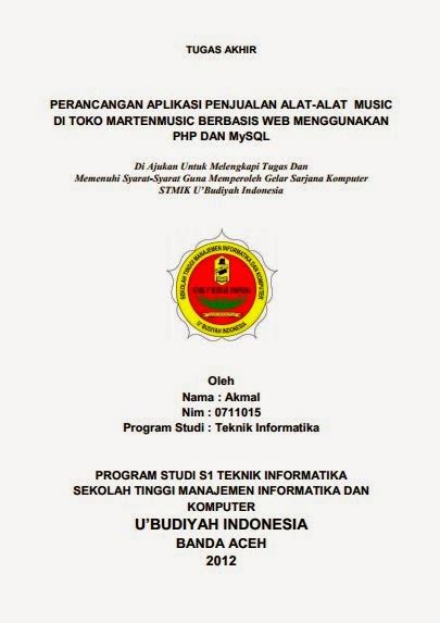 skripsi perancangan aplikasi penjualan alat alat music di toko marten