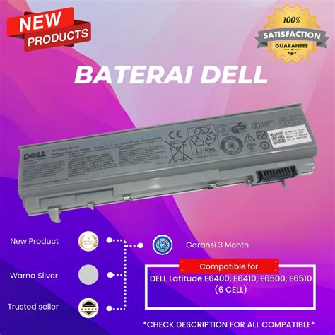 Jual Battery Laptop Dell Latitude E6400 E6410 E6500 E6510 6 Cell