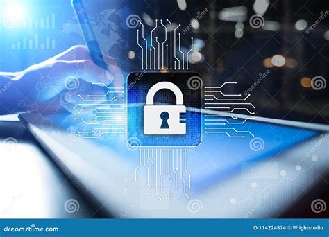 Cyber Security Data Protection Information Safety And Encryption Internet Technology And