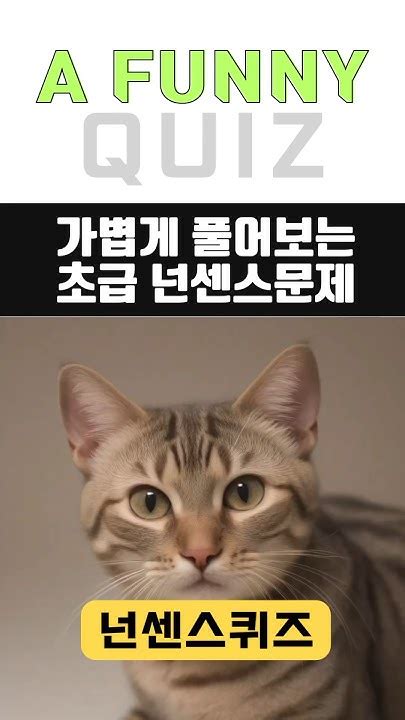 가볍게 풀어보는 초급 넌센스문제 넌센스 난센스 아재개그 넌센스퀴즈 Shorts Youtube