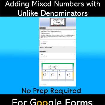Adding Mixed Numbers Unlike Denominators Fraction Math By Simply Taught U