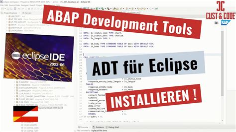 Abap Development Tools Adt Für Eclipse Installieren Deutsch Youtube